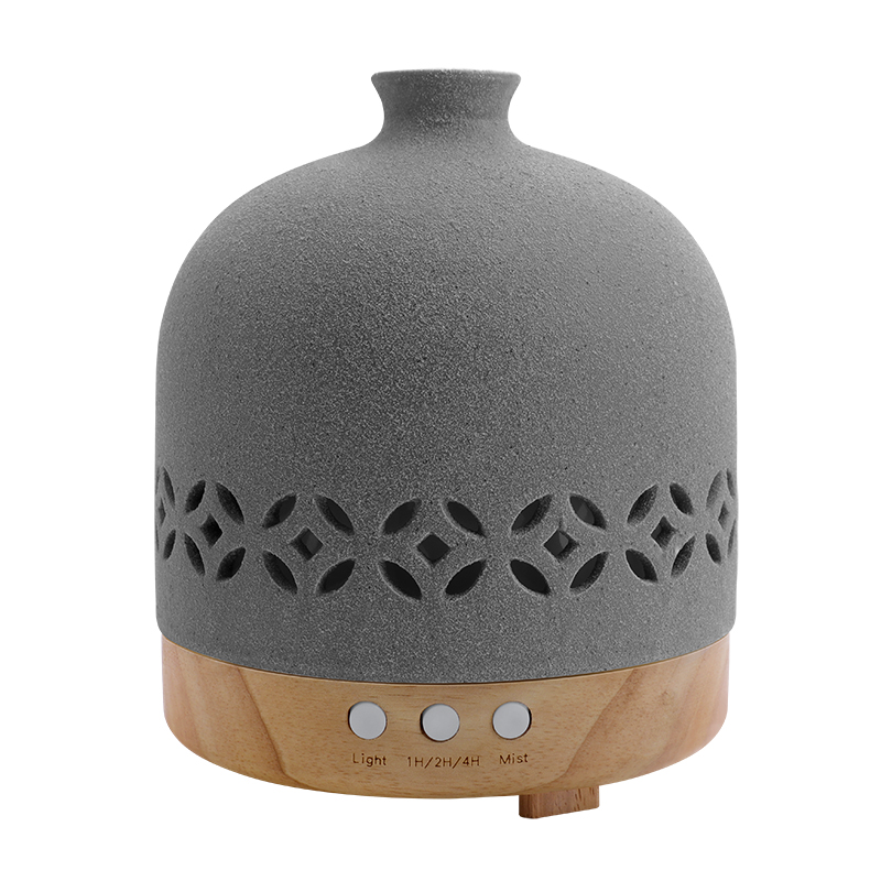 Wooden Base Matte Stone Fragrance Diffuser Essential Oil Scent ...