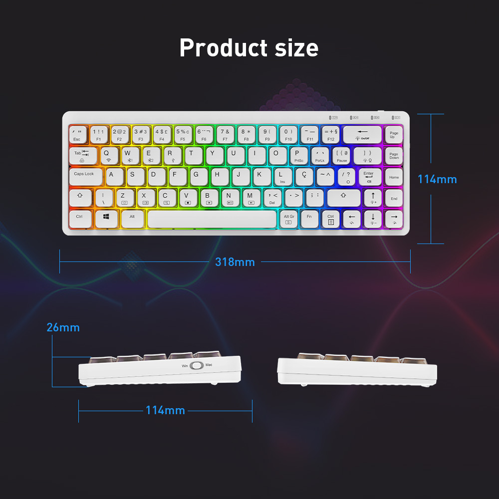 KY-MK311 Hot Mac/Win Second Switching Multi-function Keys RGB Dazzle ...