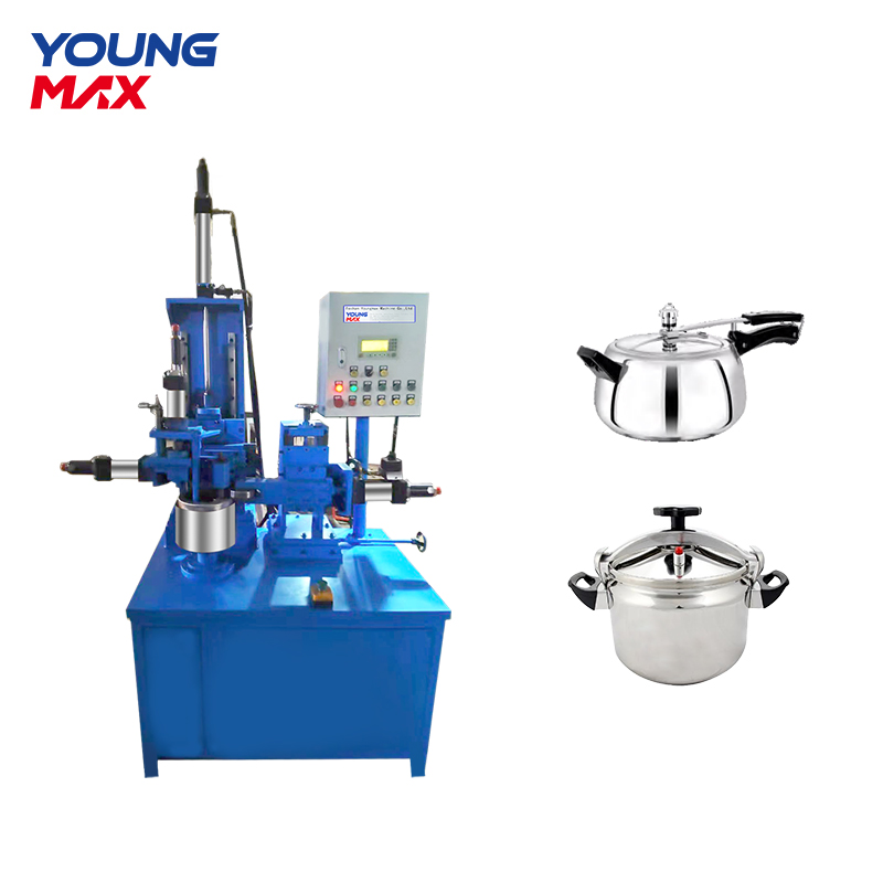 Youngmax pressure cooker body part spinning neck machine