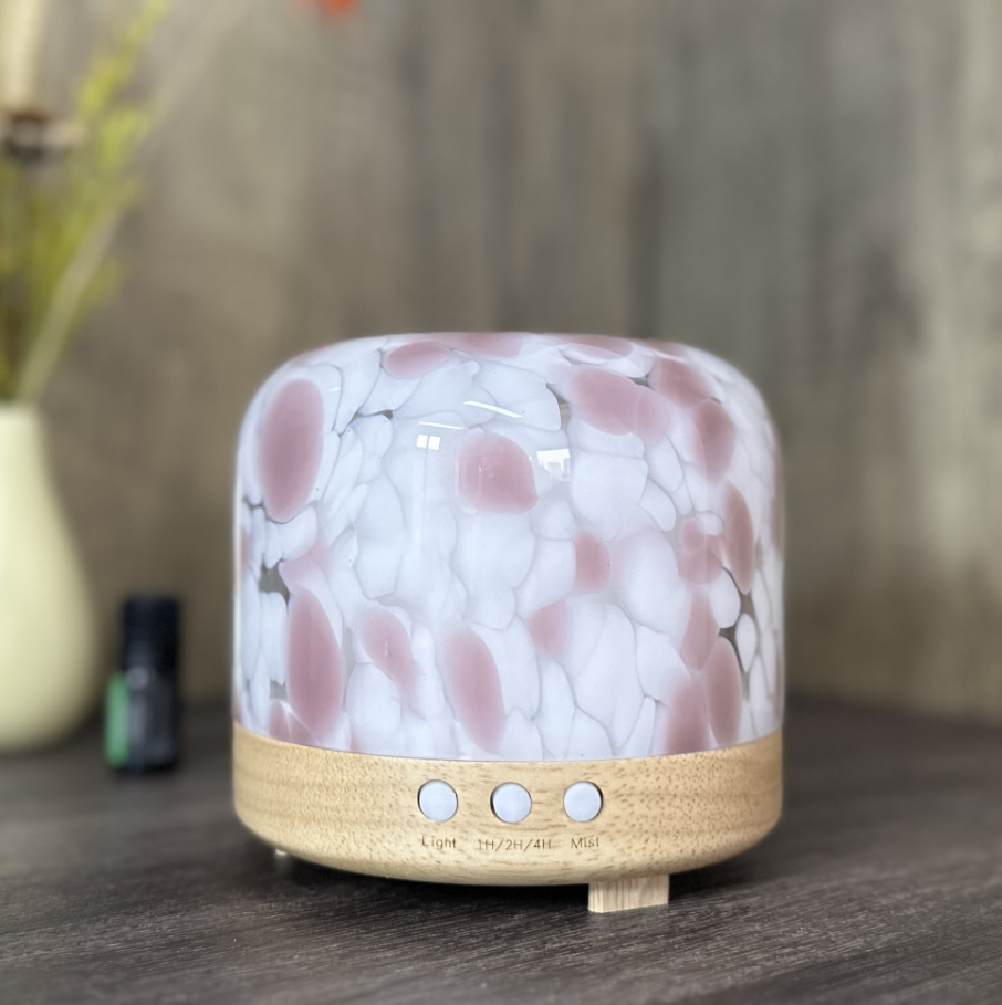 Ultrasonic Fragrance Scent Electric Wooden Base Glass Diffuser ...