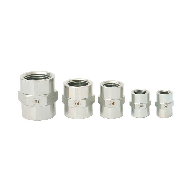 NJ Carbon Steel Hydraulic Fitting Female NPT to Female NPT Straight ...