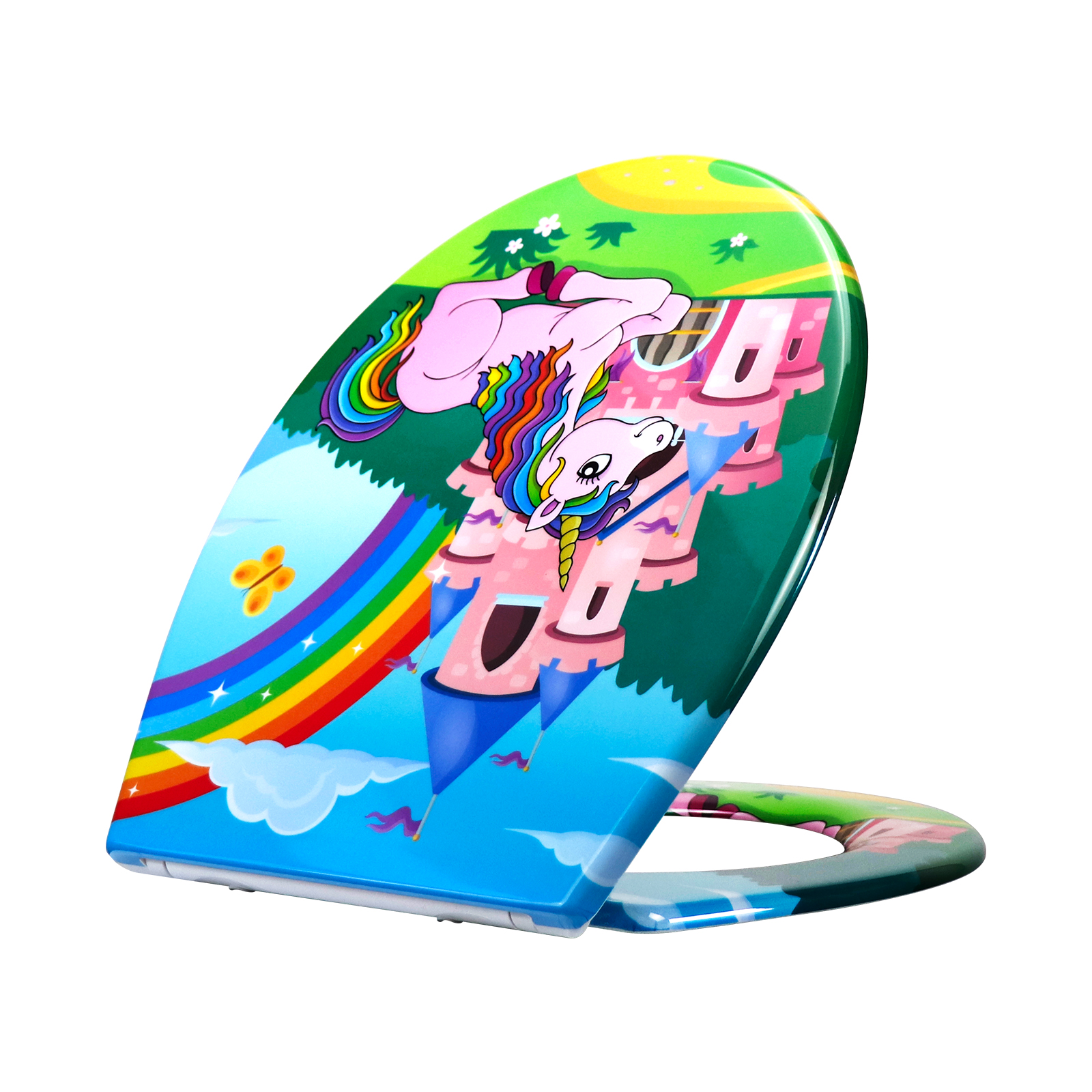 Fanmitrk Soft CLose Toilet Seat Cute Unicorn Pattern UF01-22 - Fanmitrk