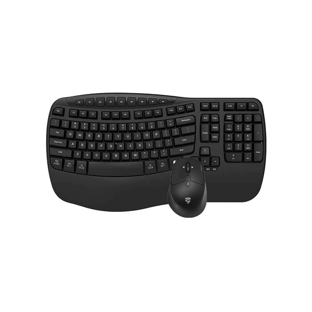 KY-4920WBR 2024 New Arrivial Ergonomics Wireless Keyboard and Mouse ...