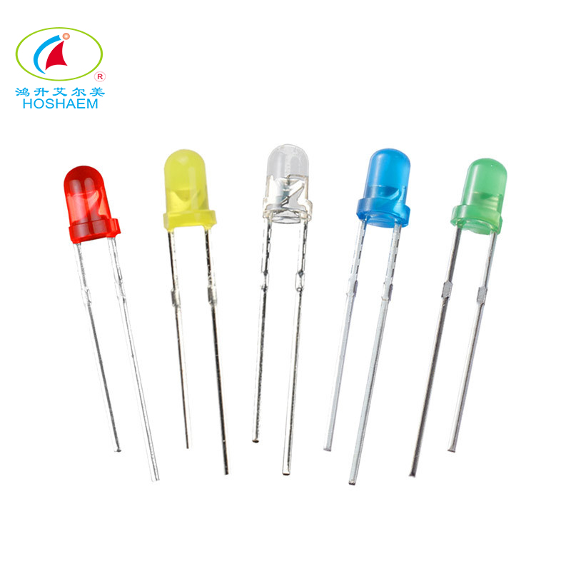 Hongsheng F3 3MM LED Light Emitting Diode Colored Colloidal Red Green ...