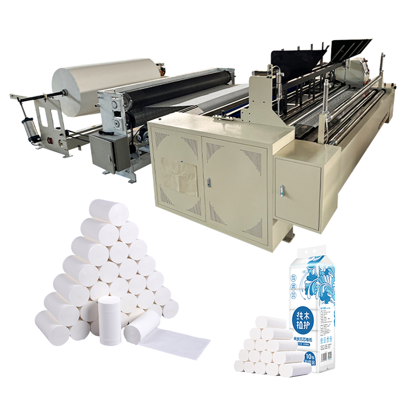 Toilet Paper Production Line Roll Embossing Cutting and Rewinding ...