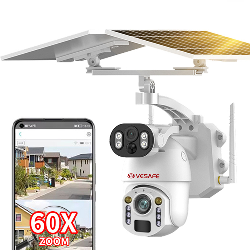 Dual Lens 60x Zoom 4g Solar Security Camera - VESAFE