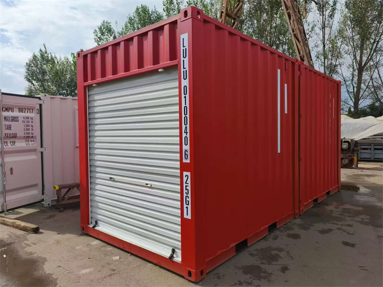 Double Door End 10ft Roller Shutter Doors Shipping Container Set -ACE ...