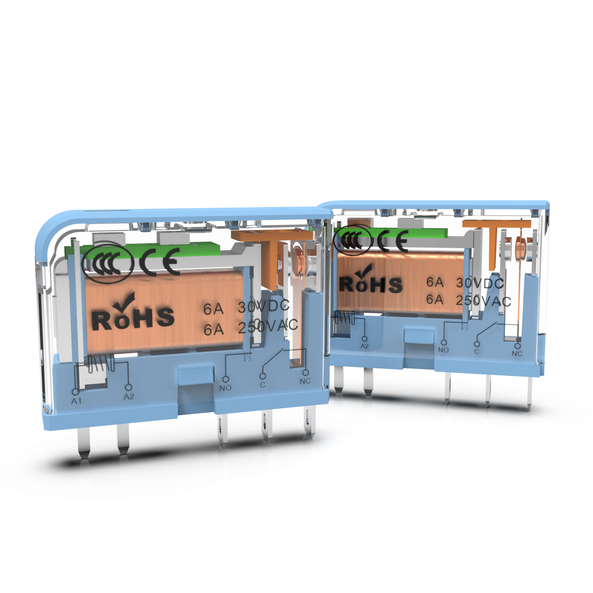 6-24V Slim Relay Module with 6A Current RS1C-D6/24T RY-ELE ...