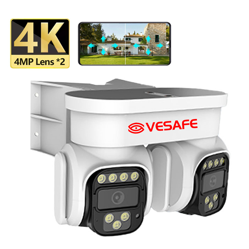 Dual Lens ICam365 4K Security Solar Camera - VESAFE