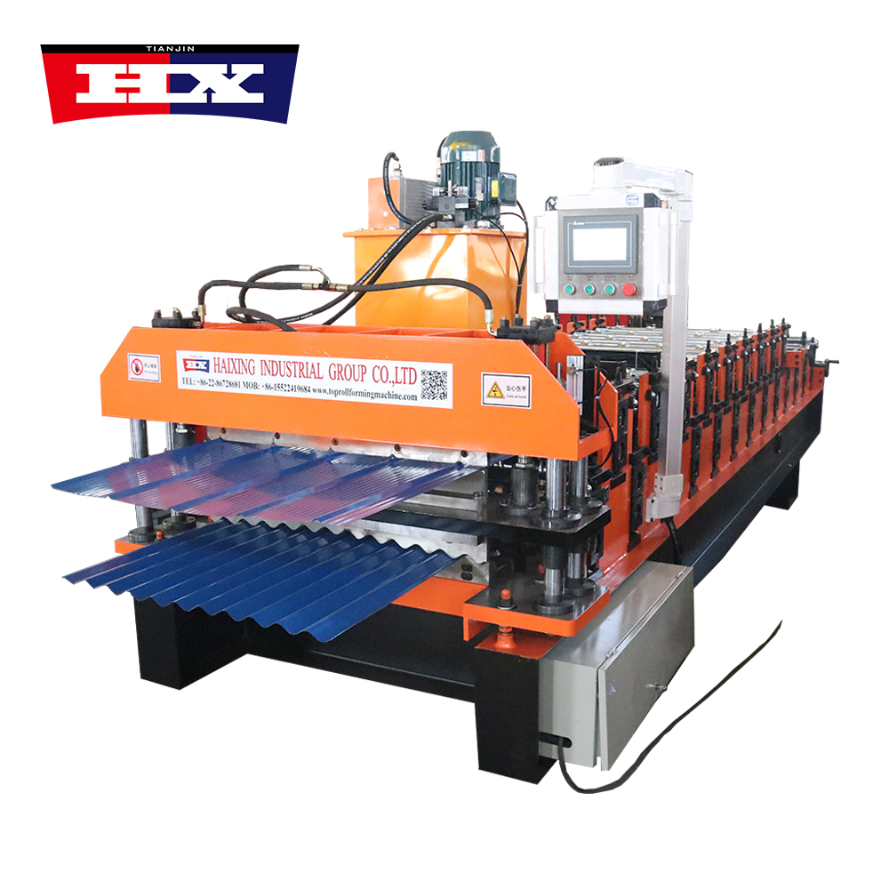 5v Corrugated Double Layer Roof Roll Forming Machine - HAIXING