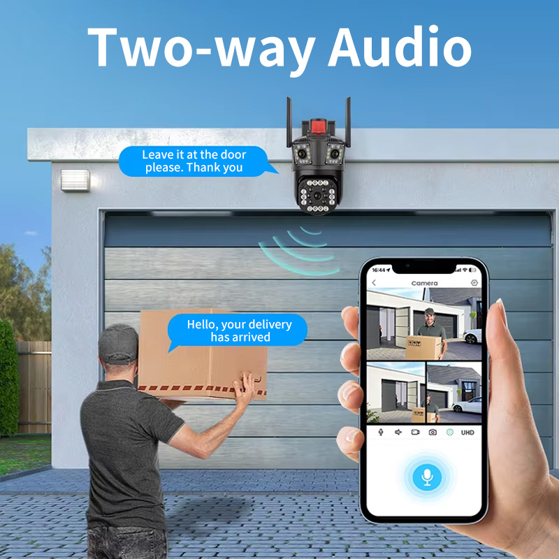 V380 Pro Wifi Three Lens IP Wireless Security Camera - VESAFE