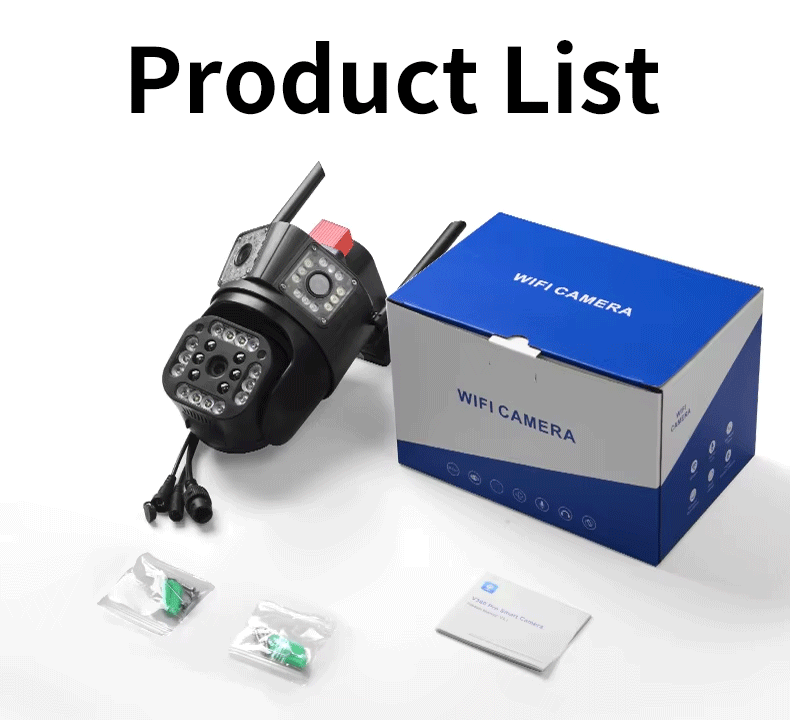 V380 Pro Wifi Three Lens IP Wireless Security Camera - VESAFE