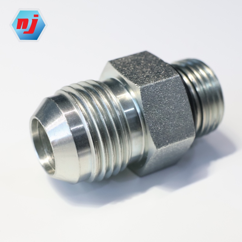 NJ Hydraulic Adapter Straight JIC Male to ORB Male 6400 - NJ