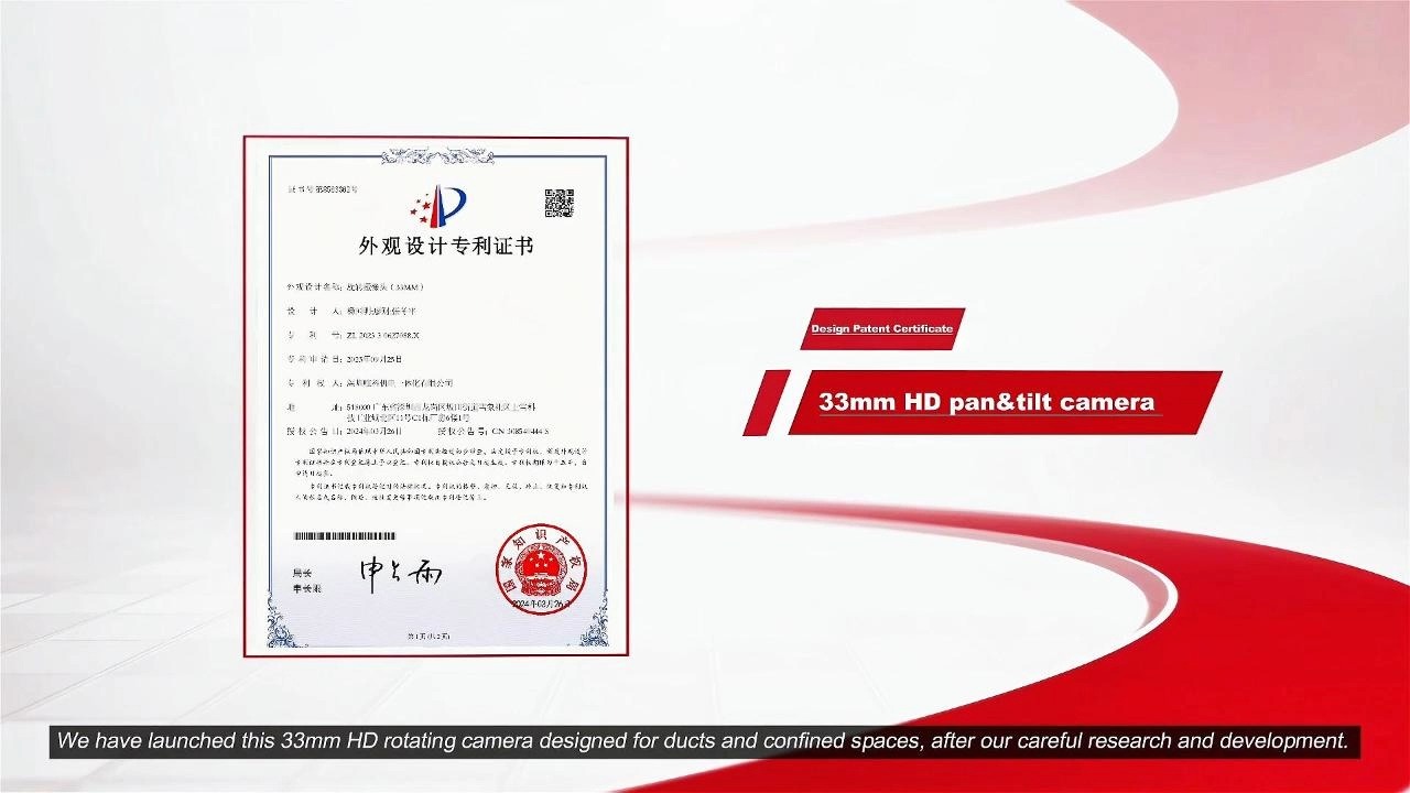 Introducing the Vicam Patent Certificate 33mm HD Pan Tilt Sewer Camera: the Ultimate Solutio ...