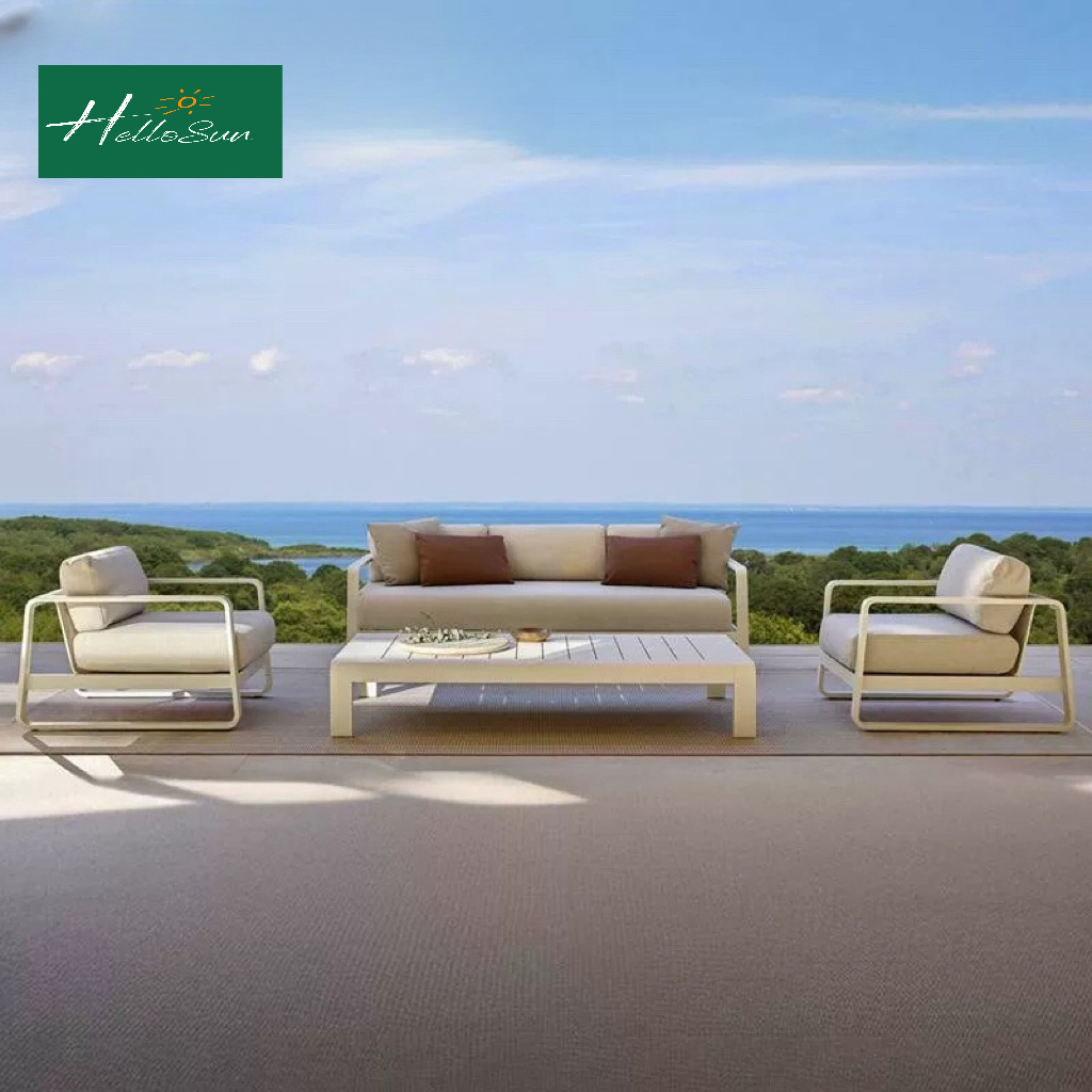 Outdoor Sofa Tea Table Industrial Wind Combination Hotel Villa Balcony ...