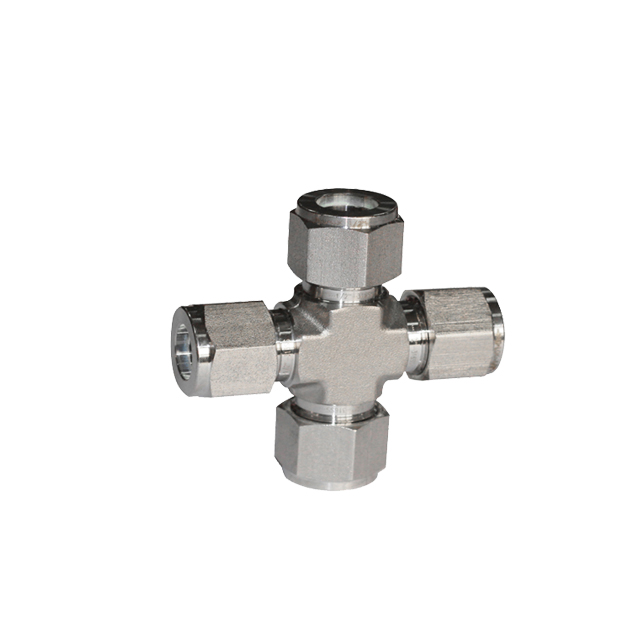 HY Stainless Steel 304 316 3000PSI 6000PSI Double Ferrule Union Cross ...