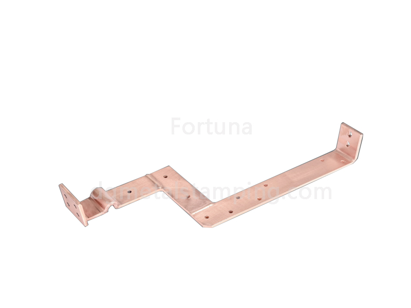 Multi-hole Copper Busbar with Contact - Fortuna Stamping