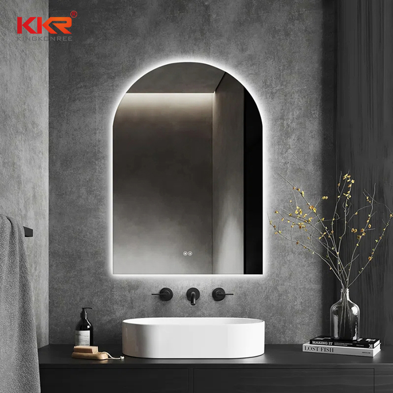 Arched LED Backlit Mirror for Modern Bathroom - KingKonree