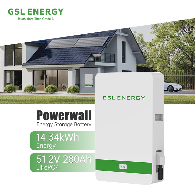 14.34kWh 280ah LiFePO4 Wall-Mounted Battery, Energy Storage Solution - GSL ENERGY
