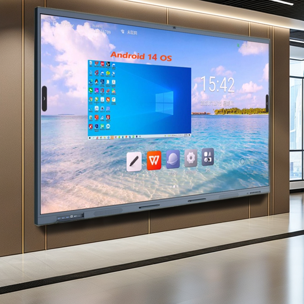 100 Inch Smart Intelligent Black Glass White Board Interactive ...