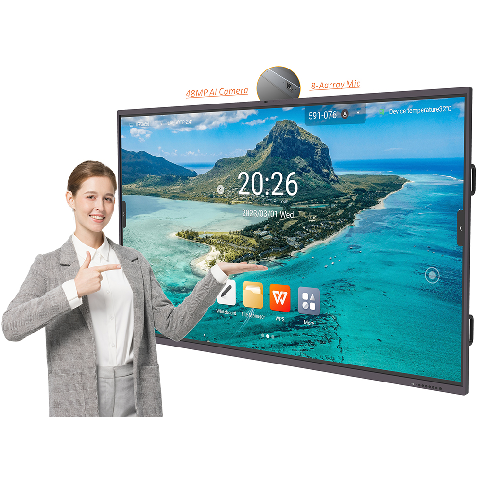 Hot Sale 75-Inch 4K Interactive Flat Panel Screen for Room Conference and Interactive Whiteboard ...