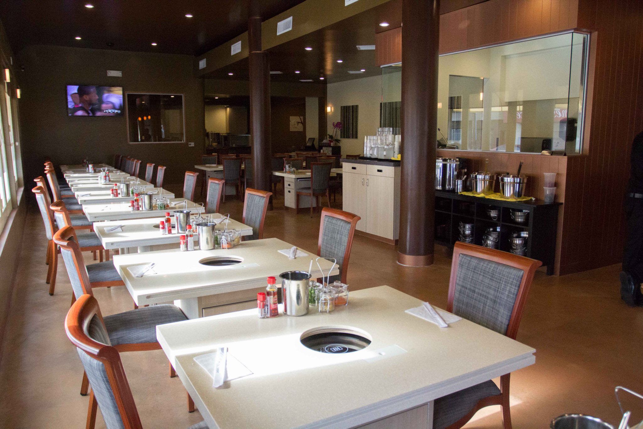 Solid Surface Project for Hot Pot Restaurant Tables | KingKonree