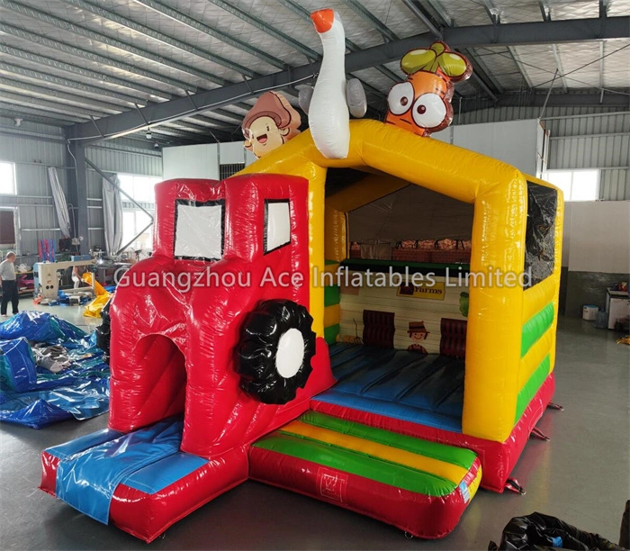 Harvest Fun with the Farm Car Theme Kids Jumpers Combo with Slide: a ...