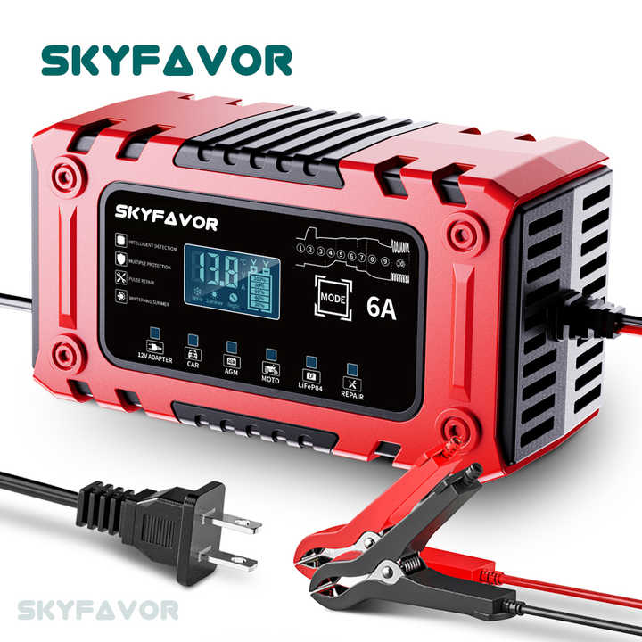 Best Seller Motorcycle Car Battery Charger 12V 6A Automatic Smart ...