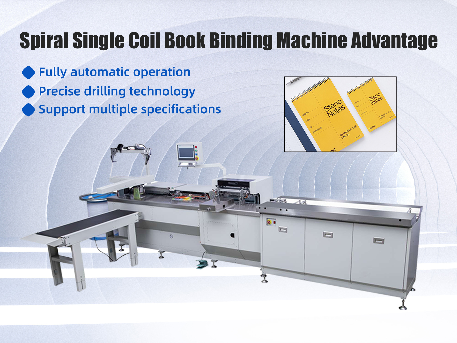 Spiral Single Coil Book Binding Machine Advantage