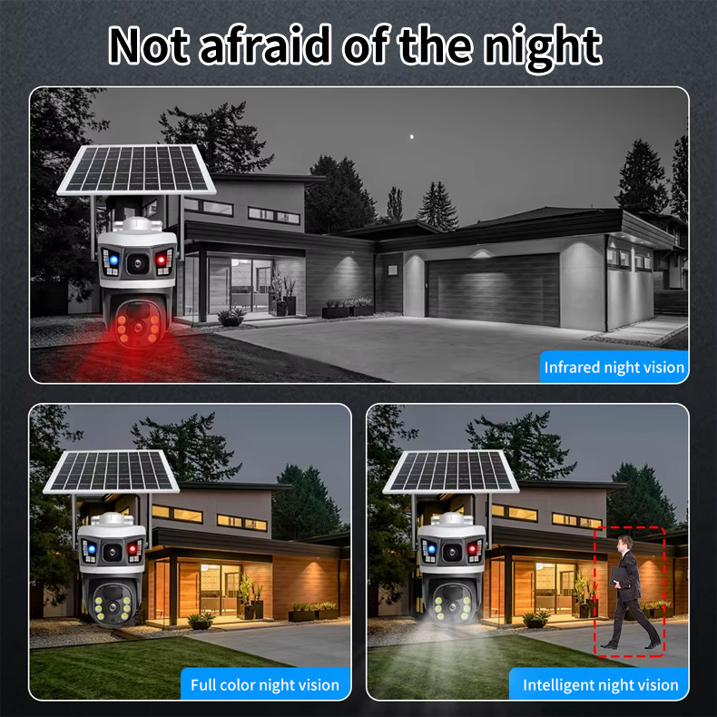 4K V380 Pro Dual Lens 8MP Solar 4G CCTV Camera | VESAFE