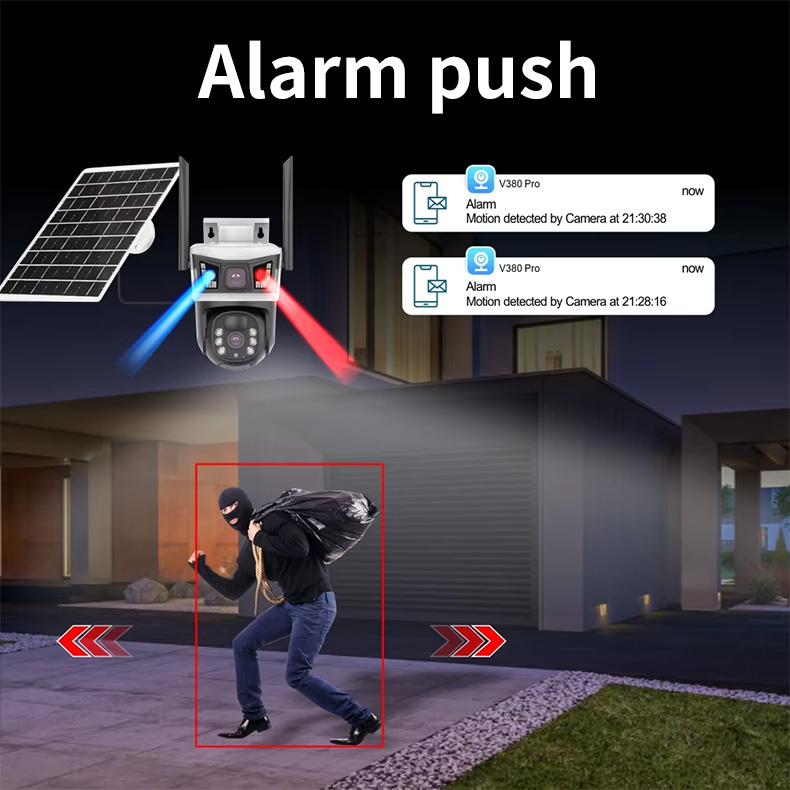 4K V380 Pro Dual Lens 8MP Solar 4G CCTV Camera | VESAFE