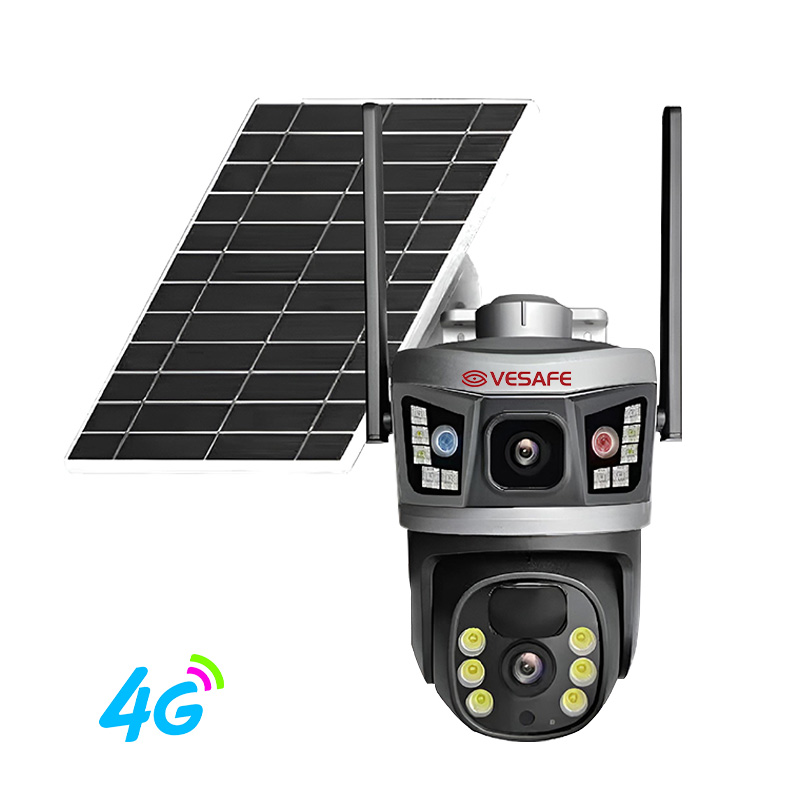 4K V380 Pro Dual Lens 8MP Solar 4G CCTV Camera | VESAFE