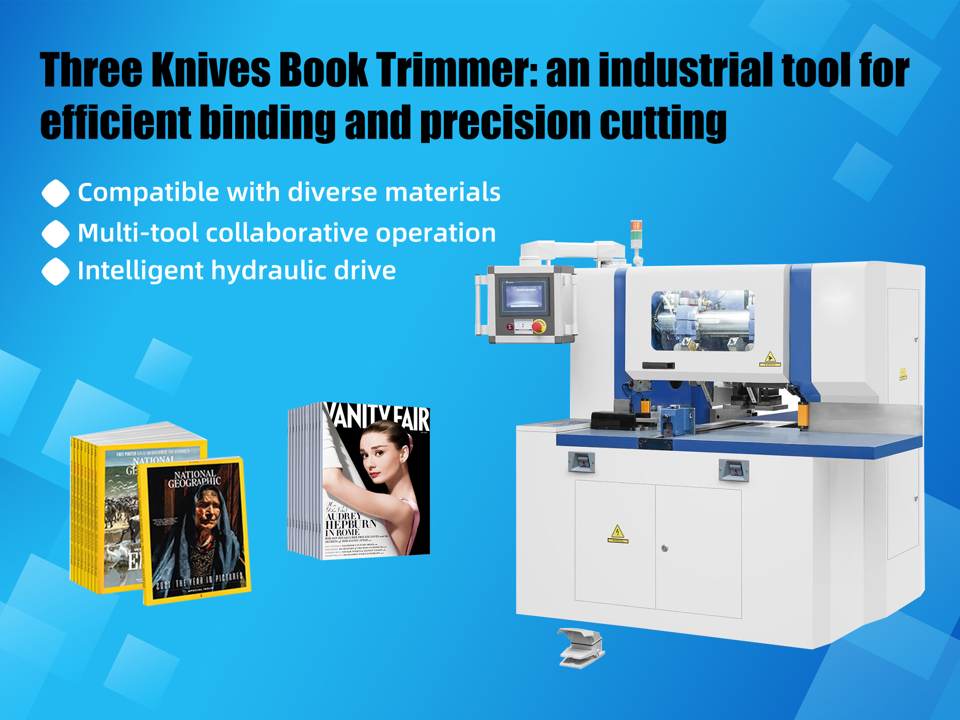 Three Knives Book Trimmer: an Industrial Tool for Efficient Binding and ...