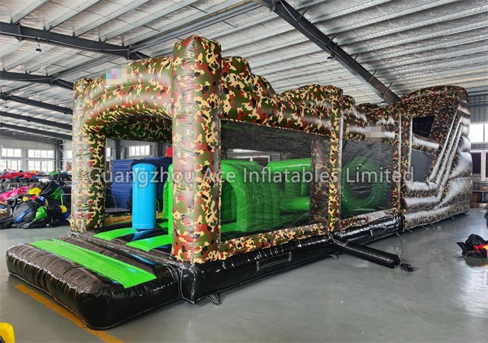 The Ultimate 50ft Camouflage Inflatable Obstacle Course: a Customizable ...