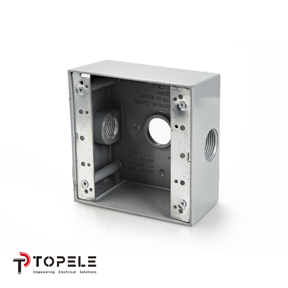 2 Gang Outlet Weatherproof Electrical Boxes Aluminum UL Listed