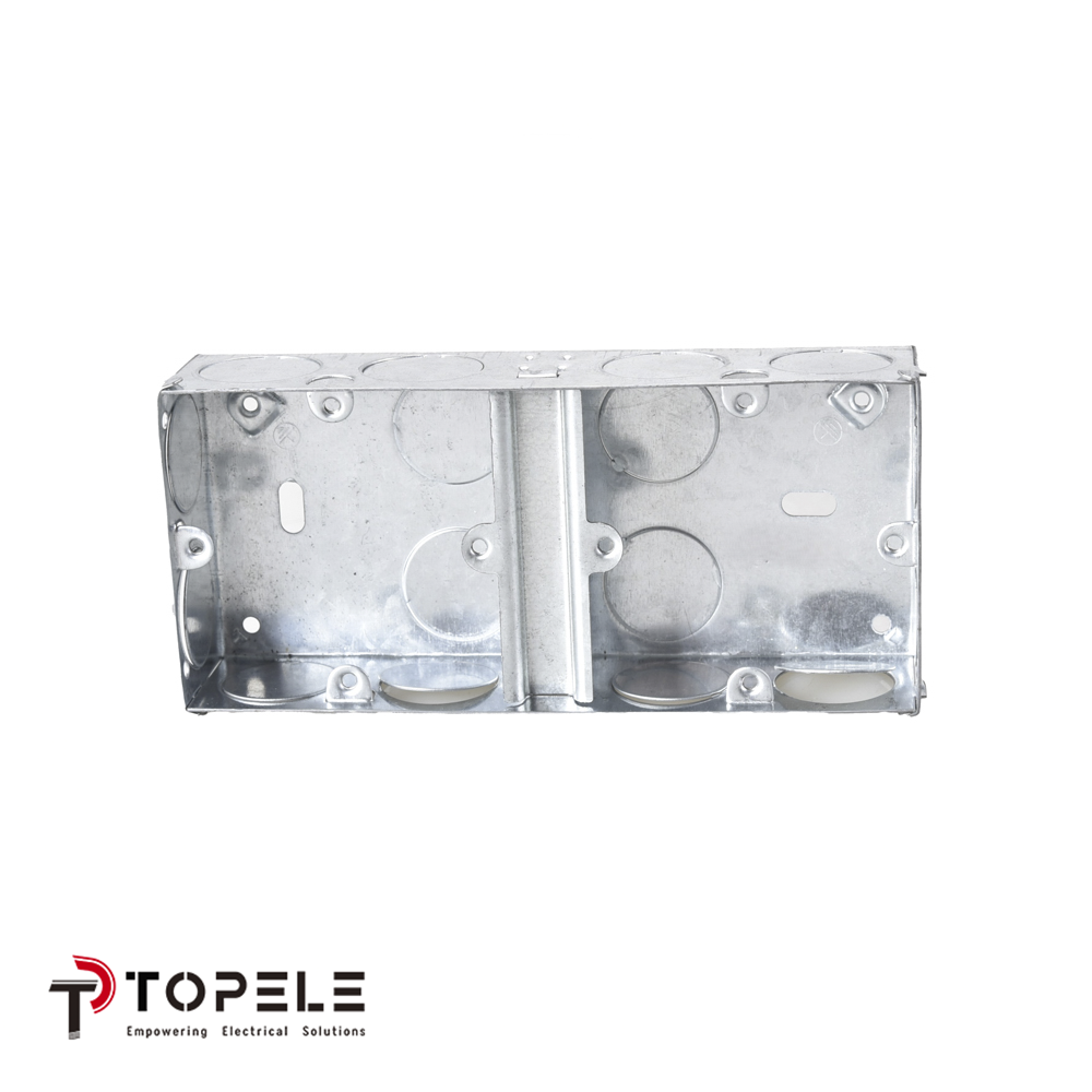 2- Gang British Standard Metal Electrical Conduit Box with PVC ...