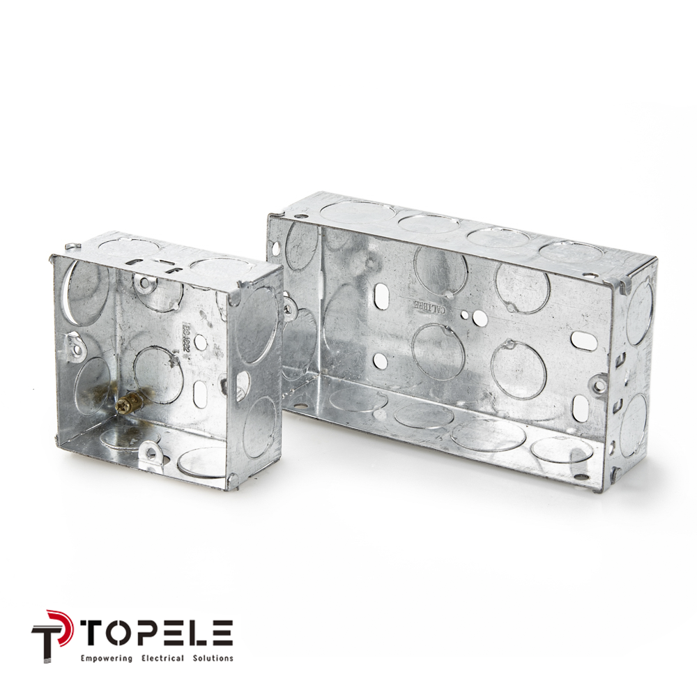 Electrical Boxes / 2-Gang British Standard Metal Conduit Box with PVC ...