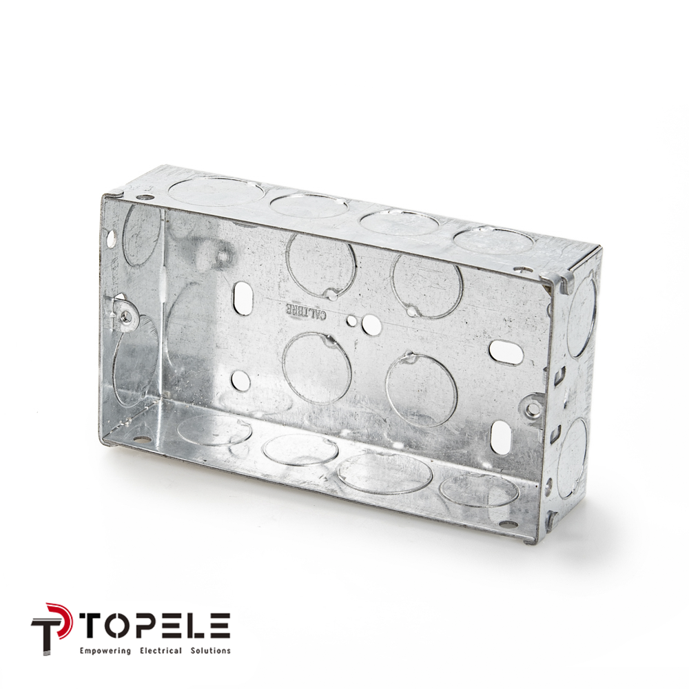 Electrical Boxes / 2-Gang British Standard Metal Conduit Box with PVC ...