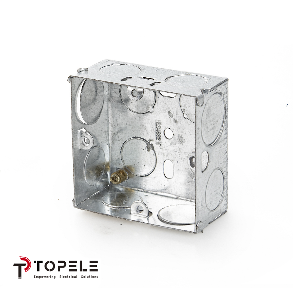 Galvanized Steel 4 Inch Square Conduit Boxes , Outdoor Conduit Box with ...