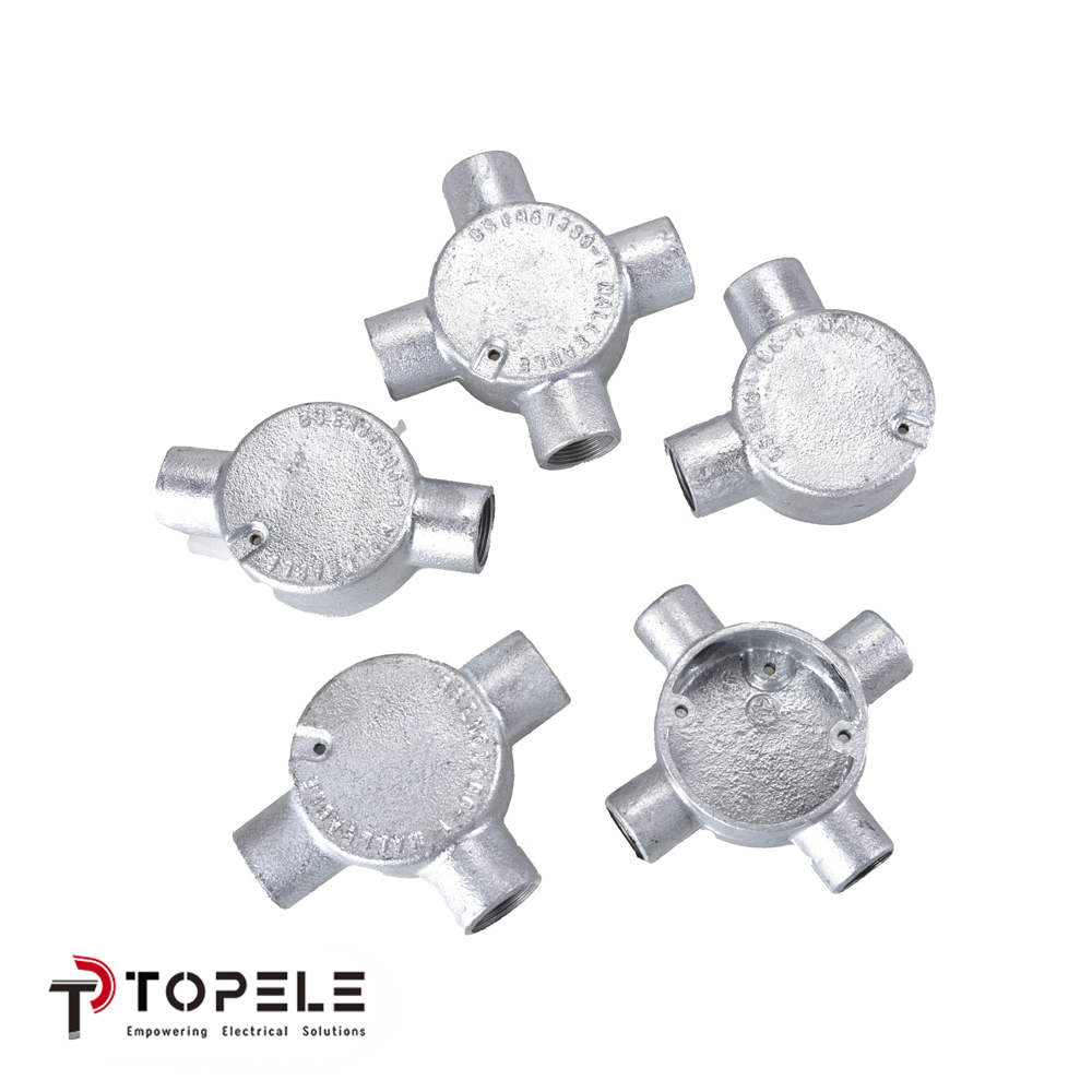 One Way Terminal Electrical Emt Fittings Conduit Circular Junction Box