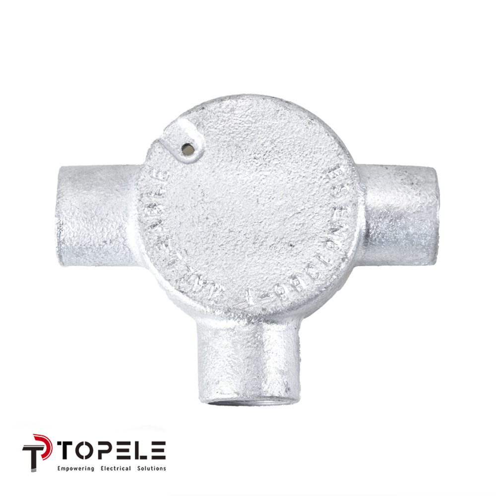 BS4568 Conduit Electrical Malleable Circular Branch Three-Way Y Box
