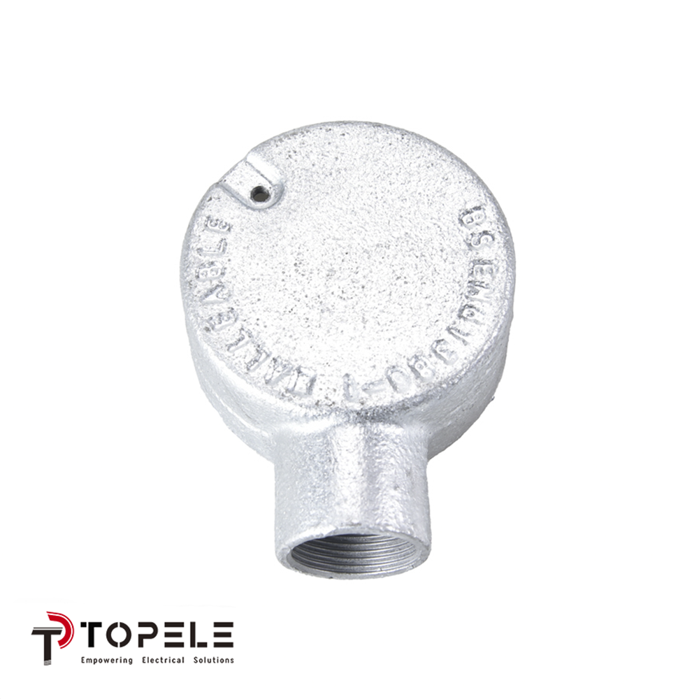 Electrical BS4568 Conduit Circular Through / Two Way Junction Box
