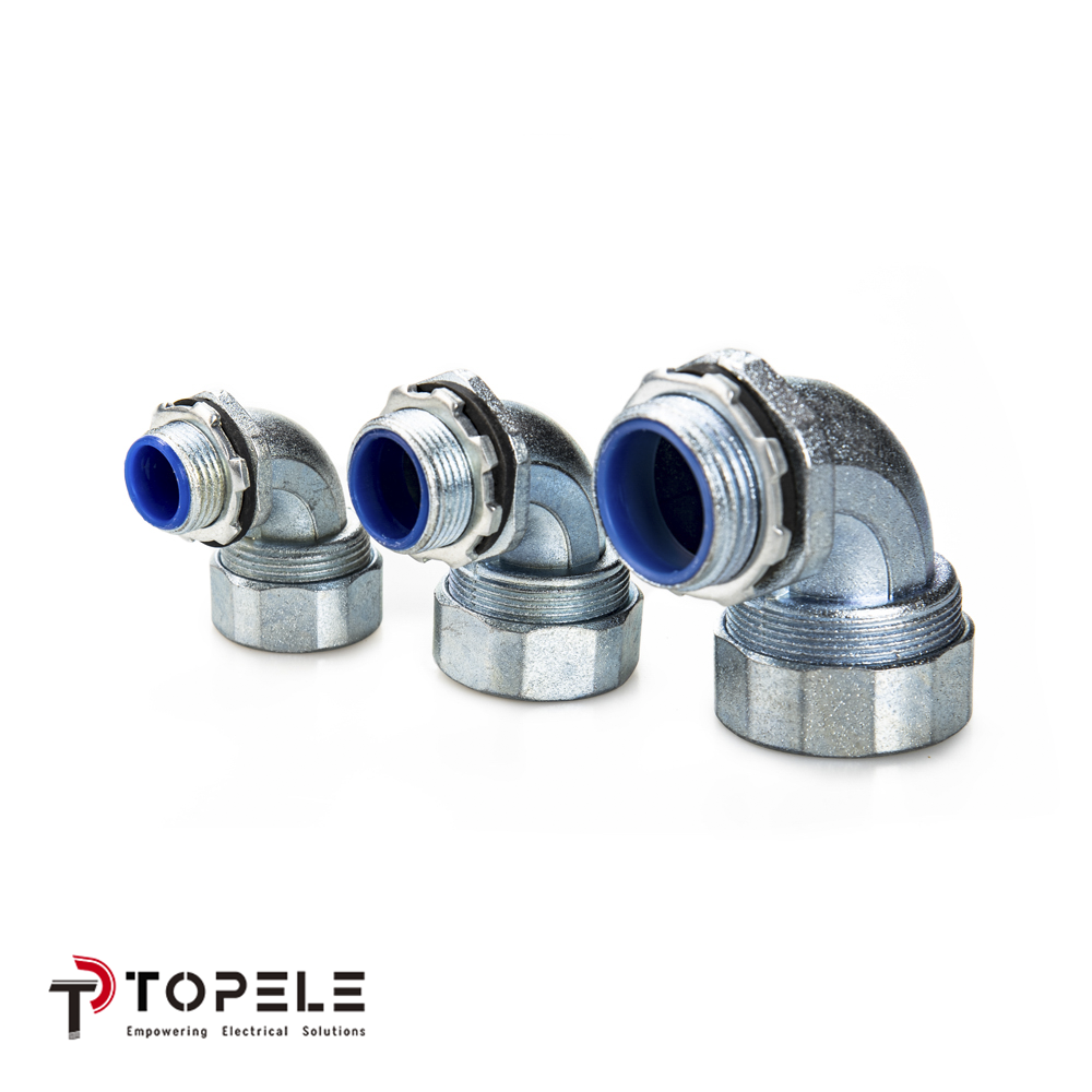 Zinc Connector 90 Degree Angle Liquid Tight Flexible Conduit & Fittings ...