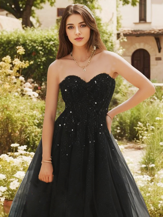 Sweetheart Sparkly Long Robes Robes RSE1044 Robe à paillettes de ...