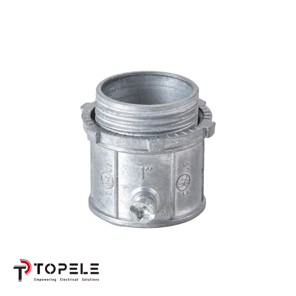 IEC 61386 25mm Connector EMT Aleacion Zinc EMT Connector Set Screw Type