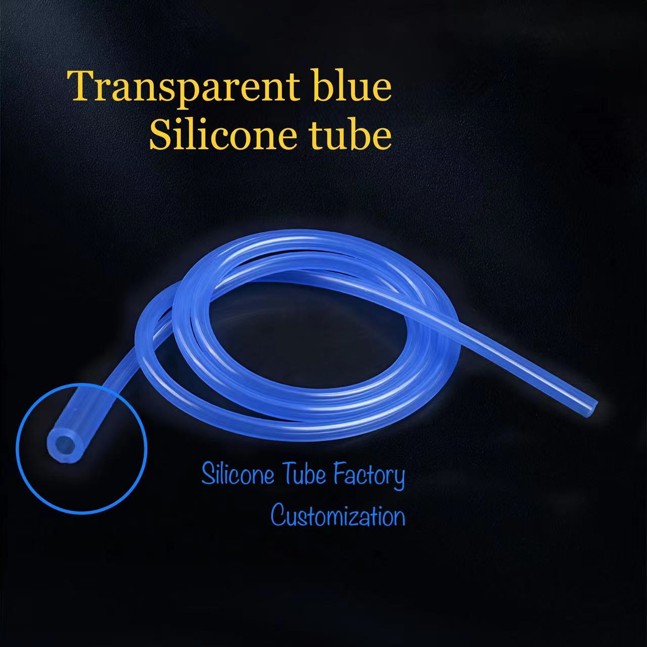 Transparent Blue Silicone Tube | Ruixiang
