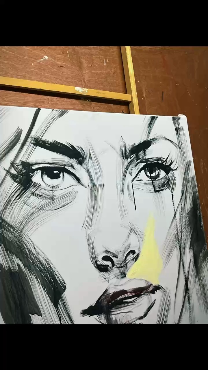 Handmade Knife Face Painting on Canvas | ARTLAND