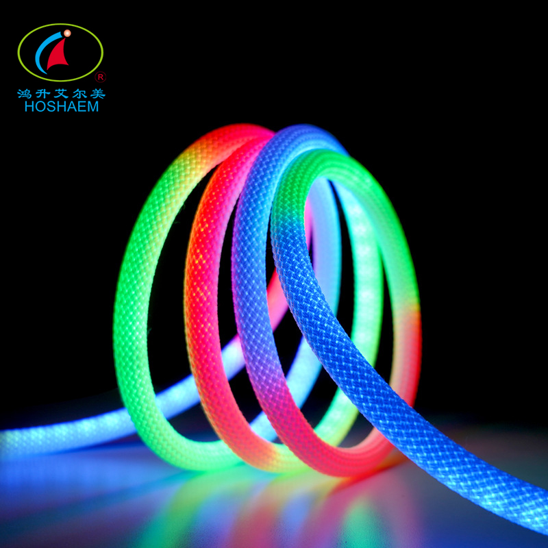 Hongsheng HOSHAEM LED RGB Round Reticulate Strip Light 360° Luminous ...