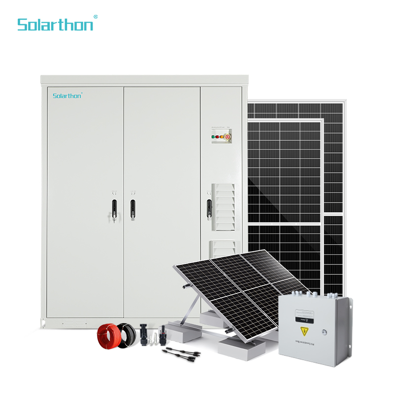 Complete 100KW 215KWH Grid System Solar Panel Kit Inverter Lithium Lon ...
