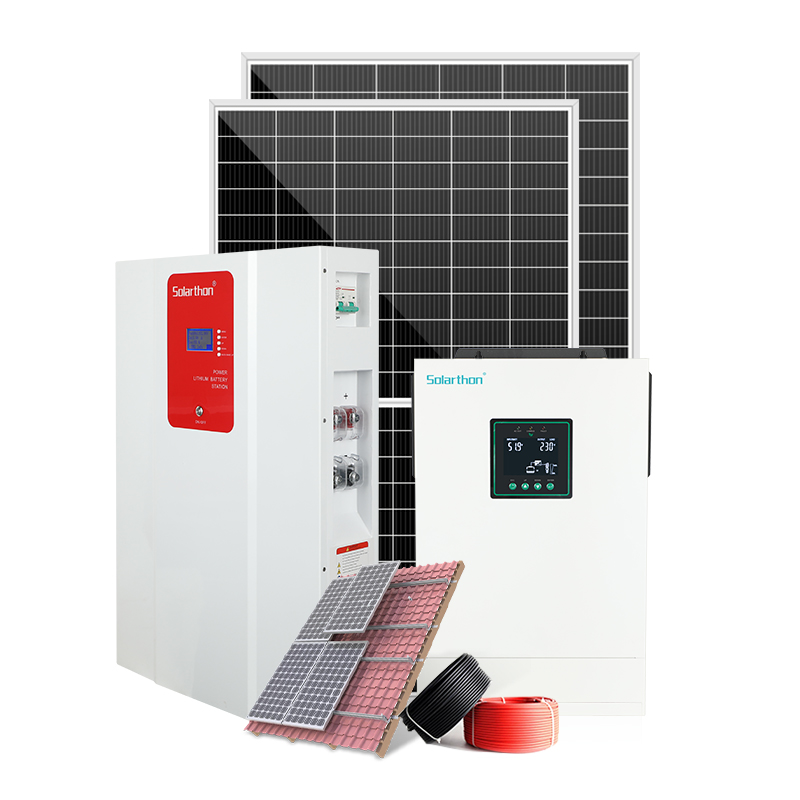 Complete Kit Solar Power System11KW 7.5KWH Single Phase Inverter Hybrid ...